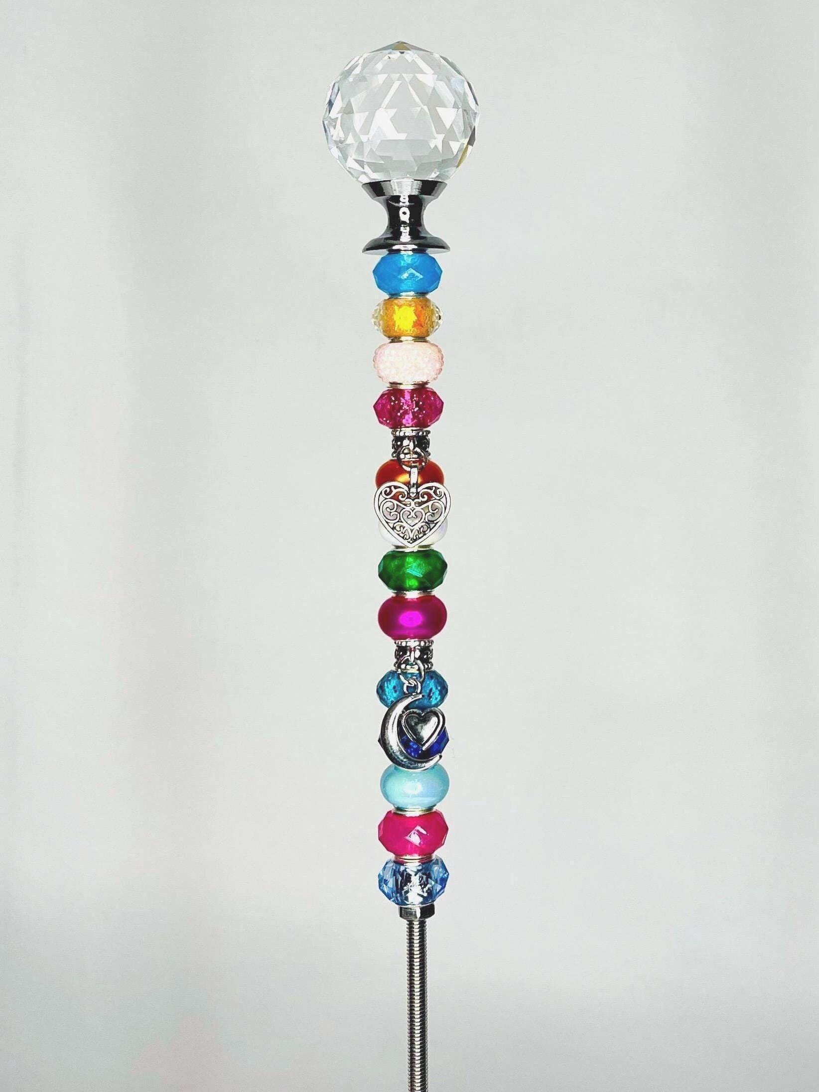 Clear Charmed and Beaded Garden Fairy Stake - Etsy