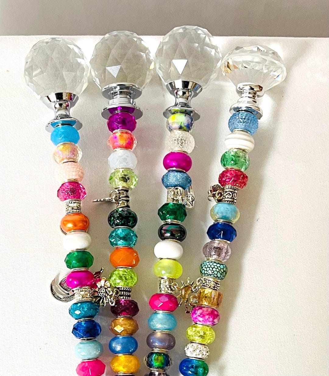 Clear Charmed and Beaded Garden Fairy Stake - Etsy