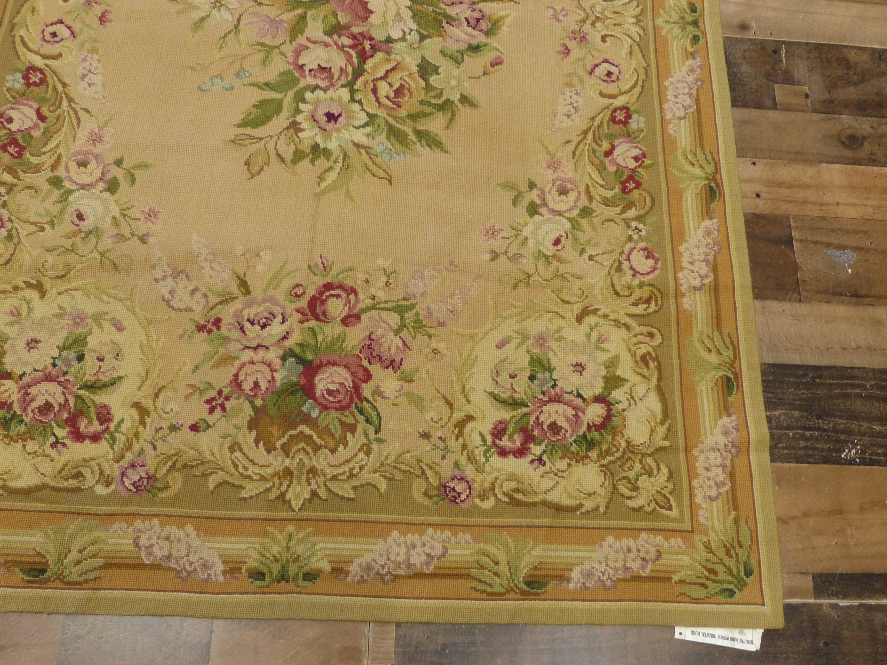 4'x6' New Stunning French Aubusson Design Floral Hand Knotted Wool ...