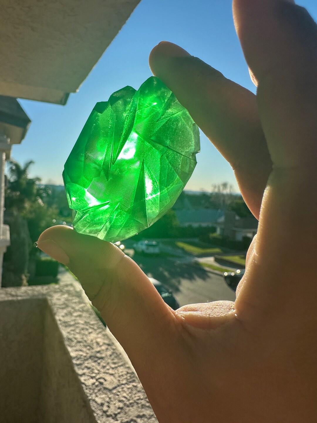 CUSTOM GREEN Power Dino Rangers Thunder Ranger Dino Gem Prop PRDT 2004 ...