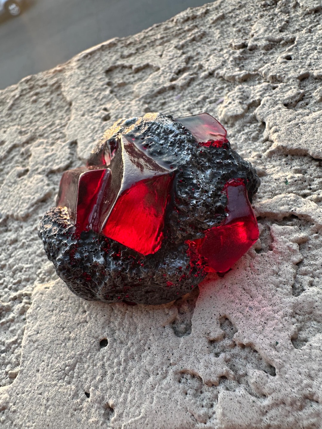 Justice Superman League Red Kryptonite Meteor Rock Prop. Small Handmade ...