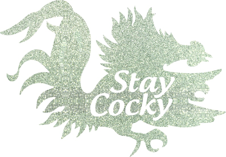 Stay Cocky-usc Carolina Gamecocks Easy Iron on Do-it-yourself Glitter ...