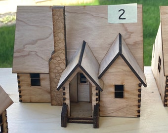 1:48 Scale Wooden Fairy House Finished or Kit Open Back - Etsy