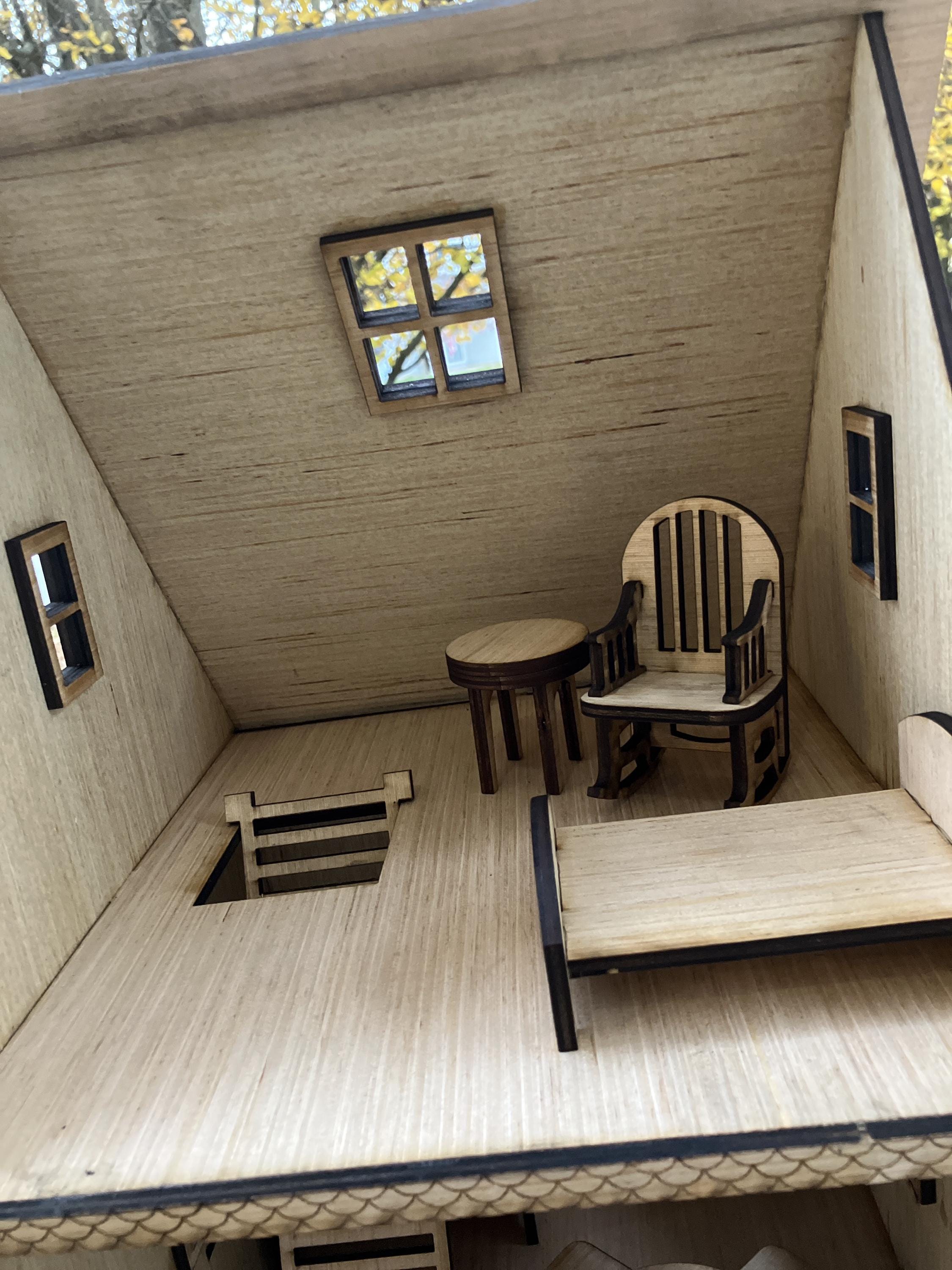 Full Scale Open Doll House With Furniture - Etsy