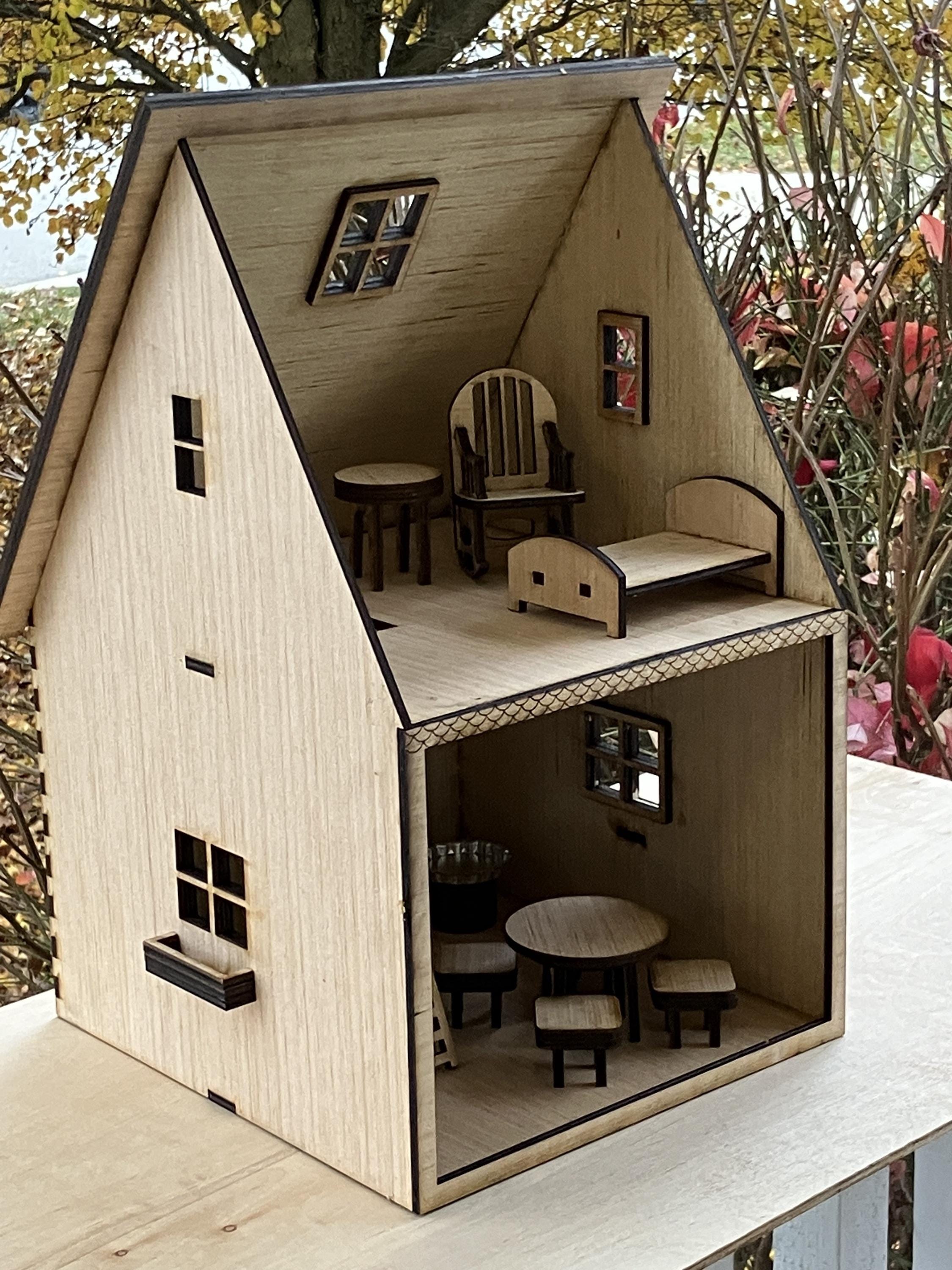 Full Scale Open Doll House With Furniture - Etsy
