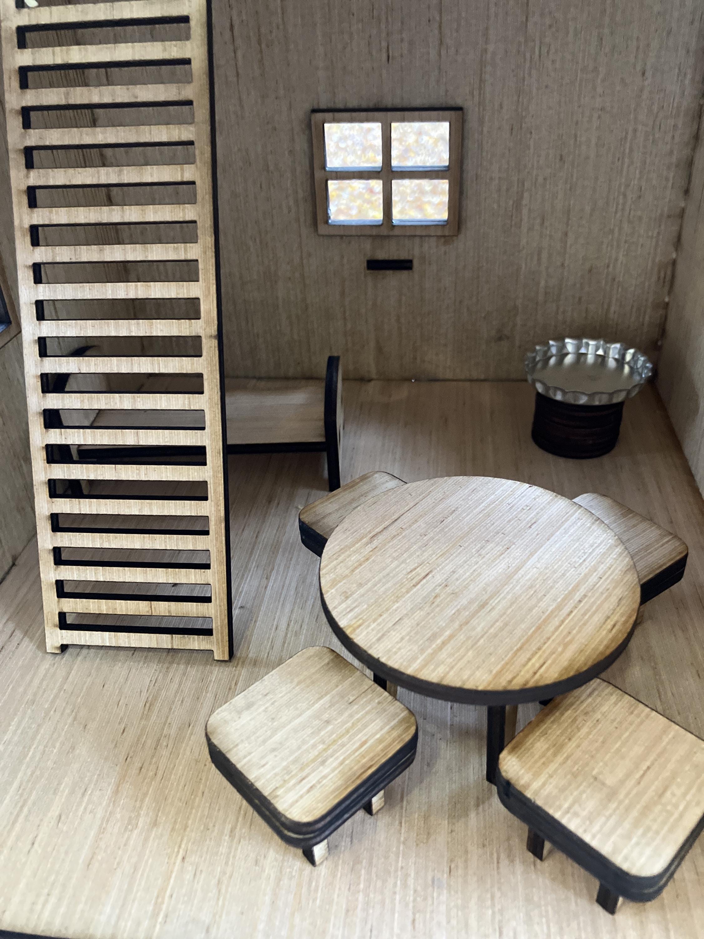 Full Scale Open Doll House With Furniture - Etsy