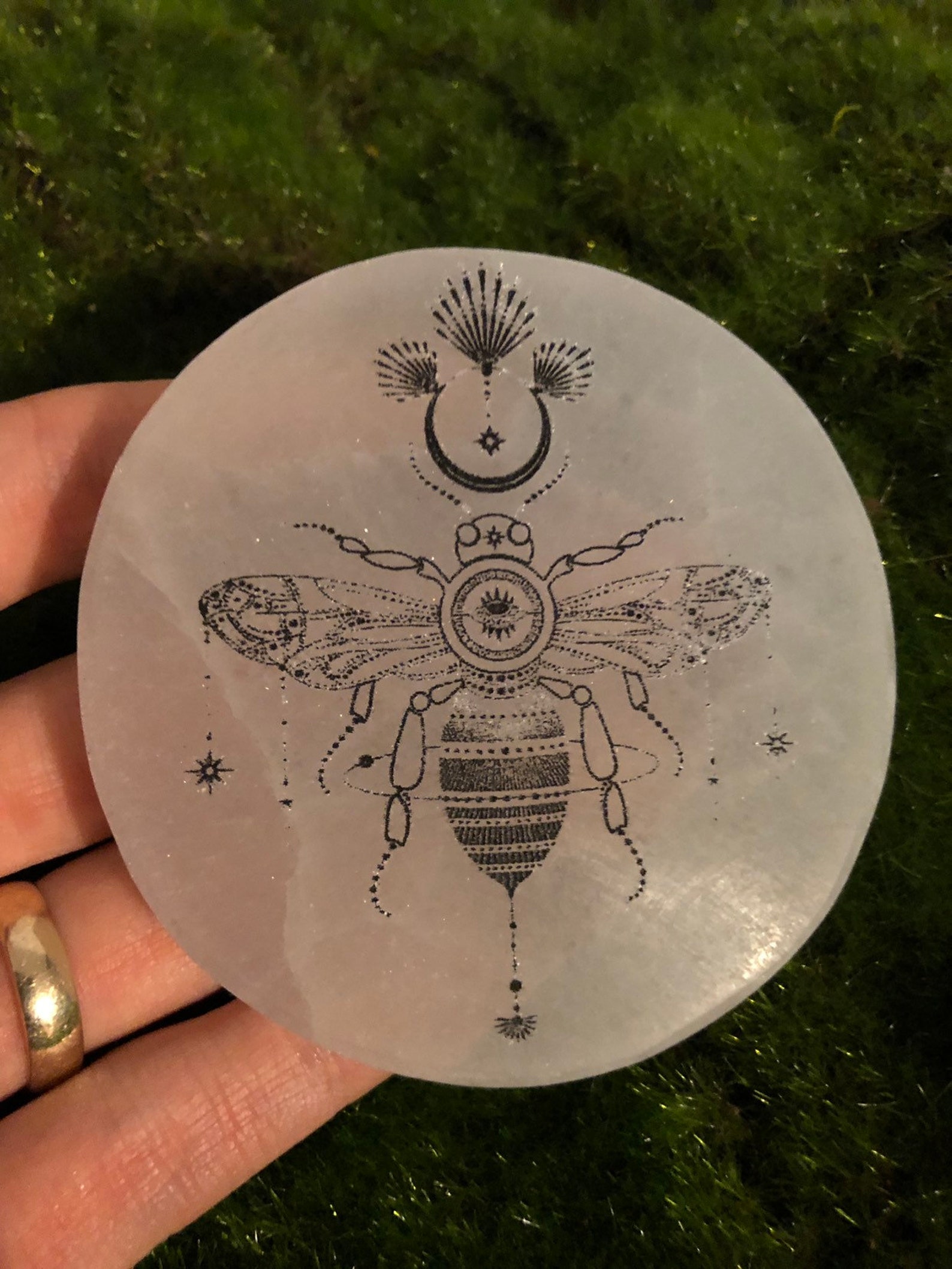 Selenite Charging Plate Charge and Cleanse Your Crystals - Etsy