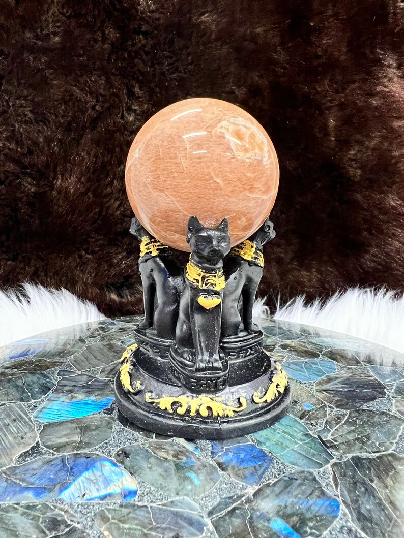 3D Printed Egyptian Cats Sphere Holder - Etsy