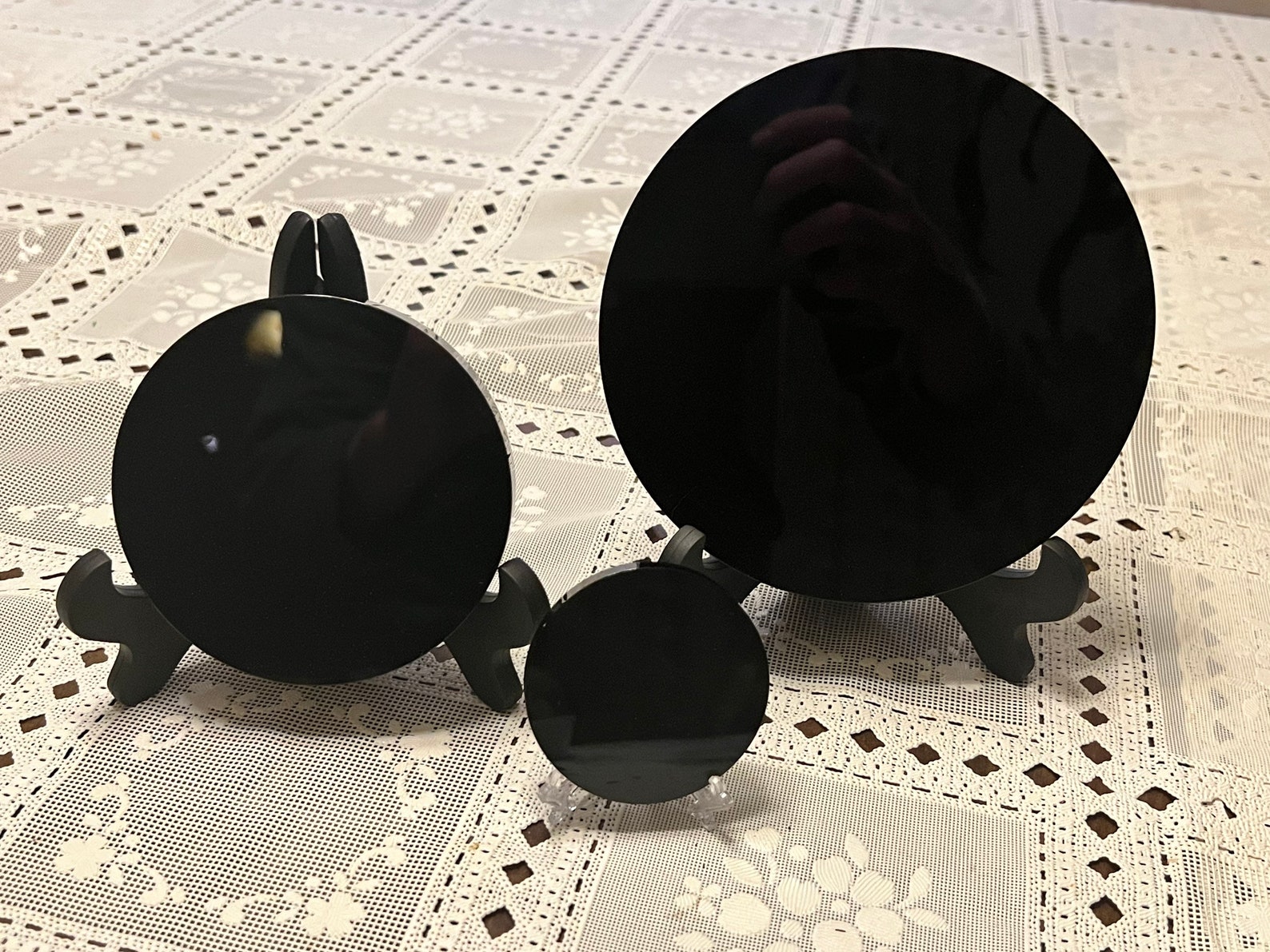 One Beautiful Black Obsidian Scrying Plate Black Obsidian - Etsy