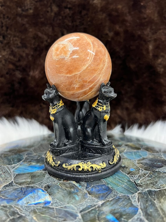 3D Printed Egyptian Cats Sphere Holder - Etsy