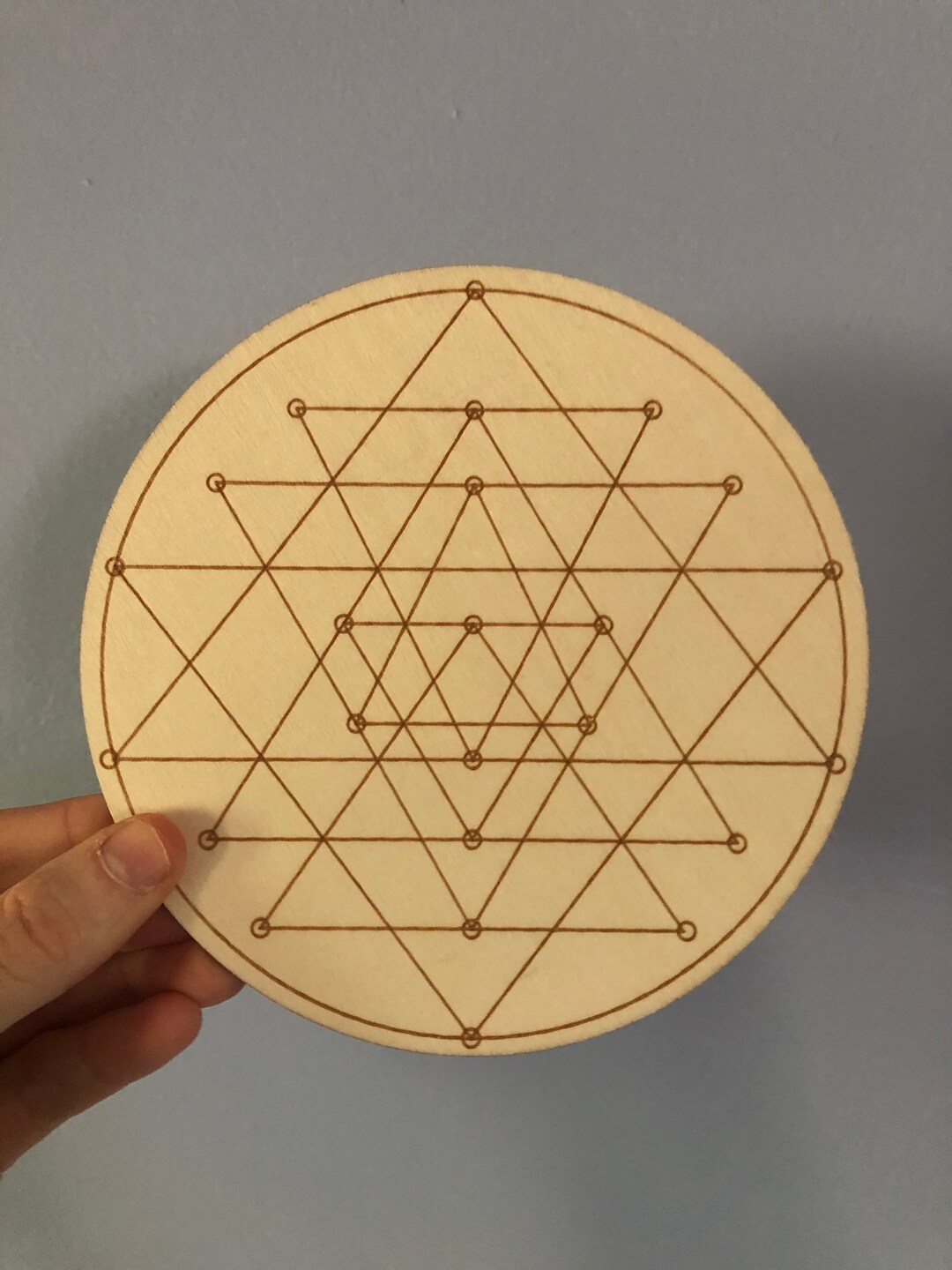 Sacred Geometry Etched Wood Plates, Newage Home Decor, Crystal Gridding ...