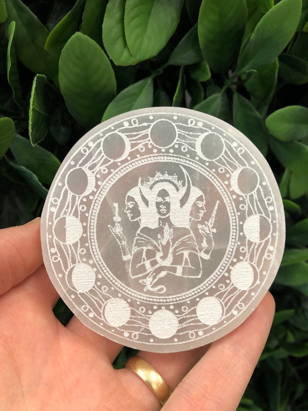 Selenite Charging Plate, Hecate, E3337,premium Quality, Charge ...