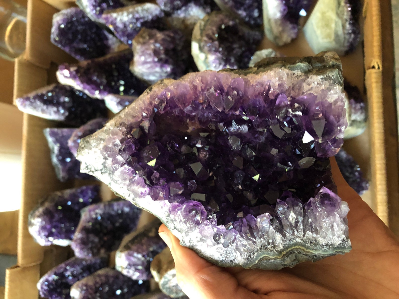 Free Standing Amethyst Cluster / Display Mini Cathedrals 9oz | Etsy Canada