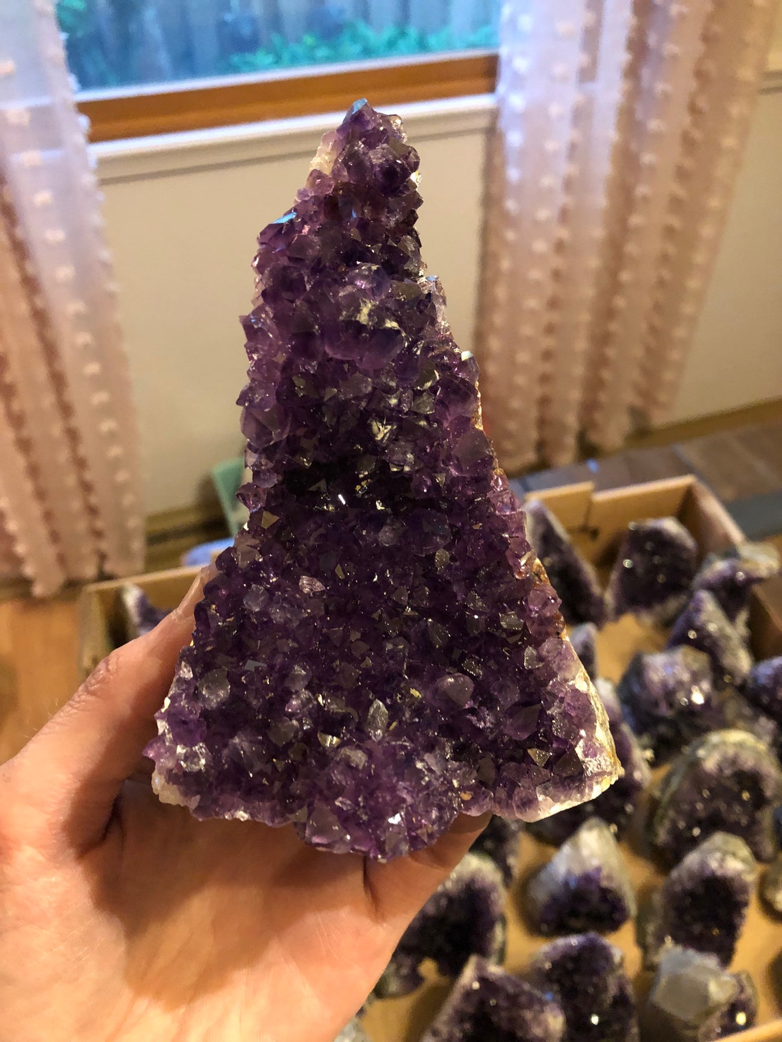 Free Standing Amethyst Cluster / Display Mini Cathedrals 9oz | Etsy Canada