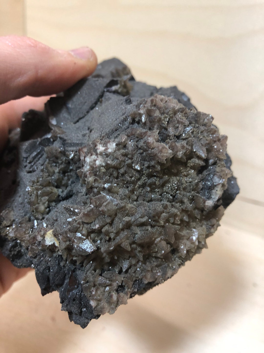 Dog Tooth Calcite on Magnetite Specimen From San Antonio Mine in the ...