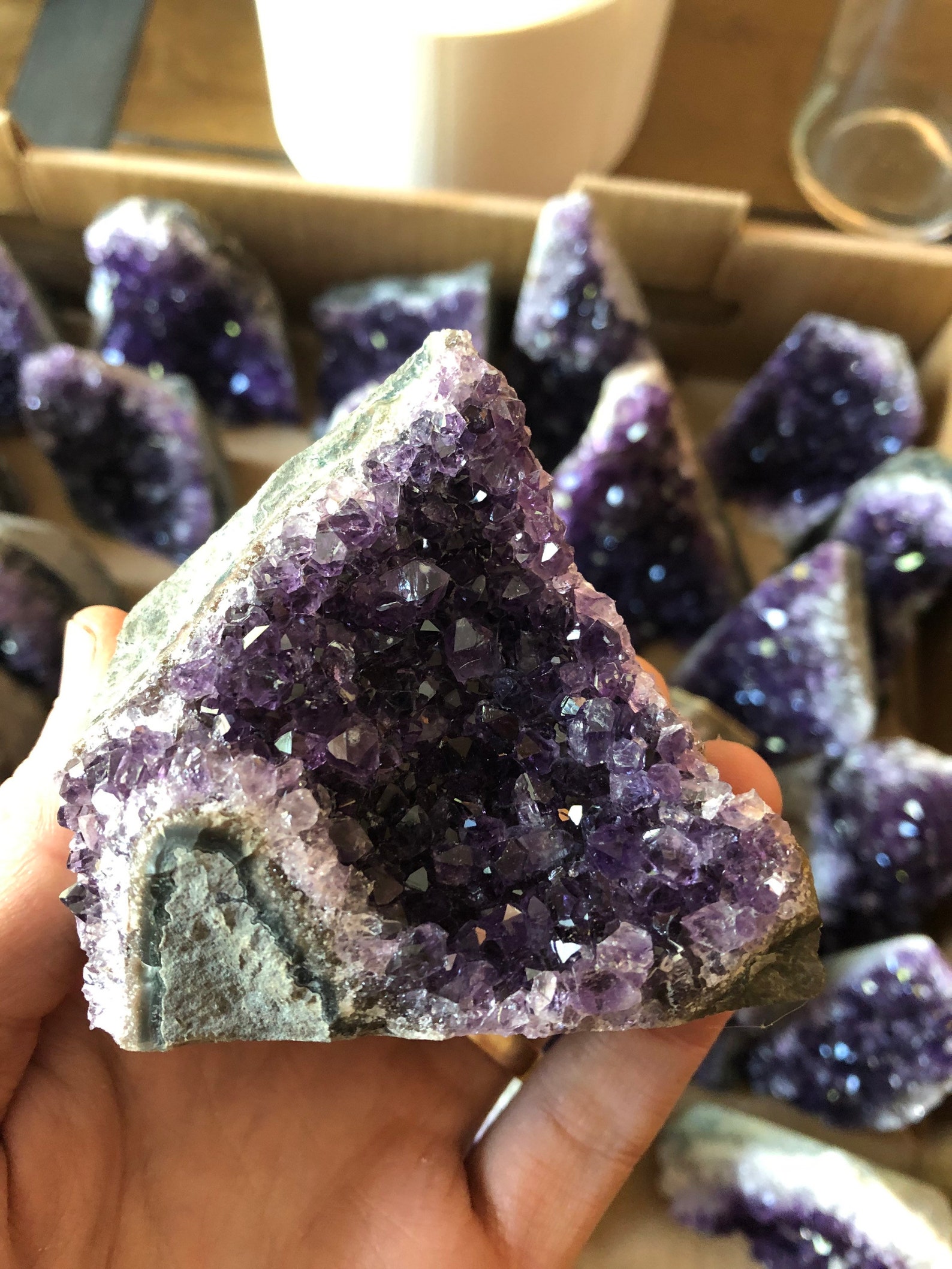 Free Standing Amethyst Cluster / Display Mini Cathedrals 9oz - 17oz ...