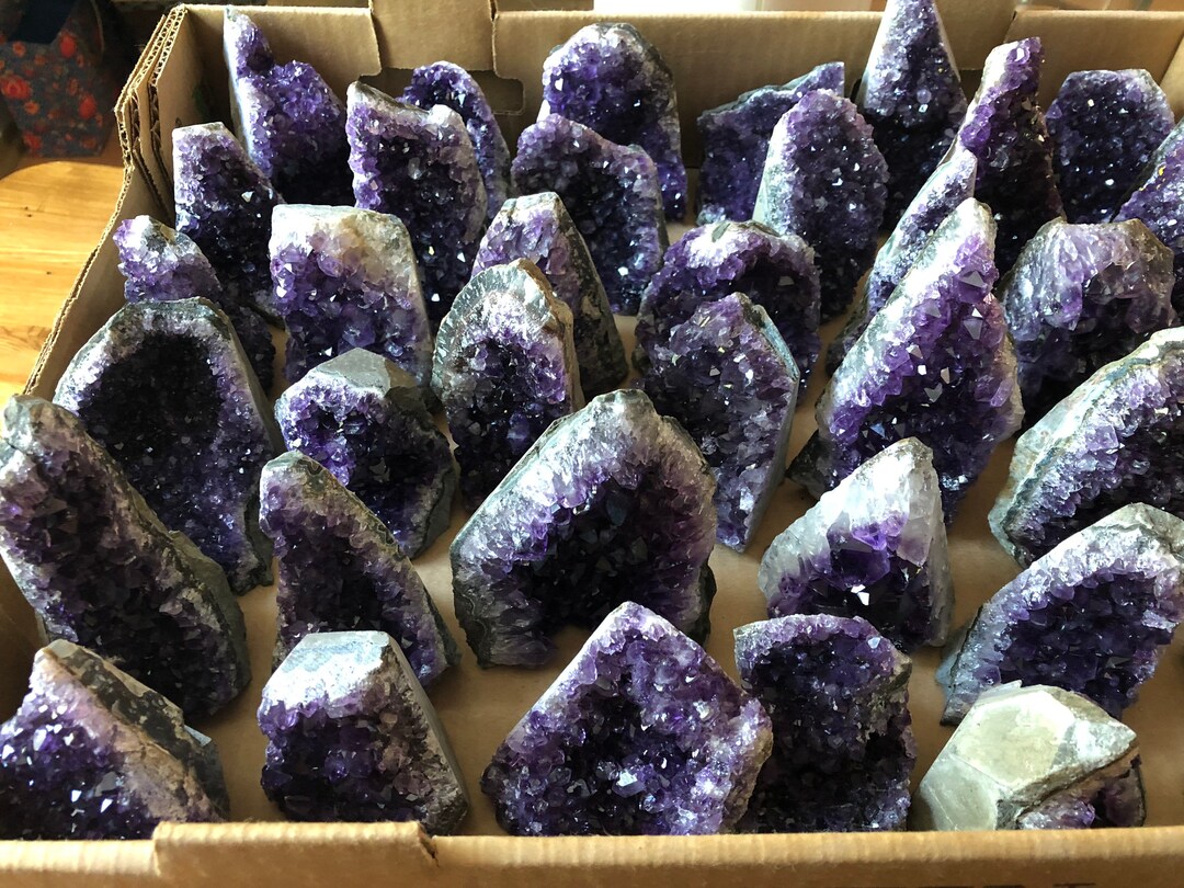 Free Standing Amethyst Cluster / Display Mini Cathedrals 9oz - 17oz ...