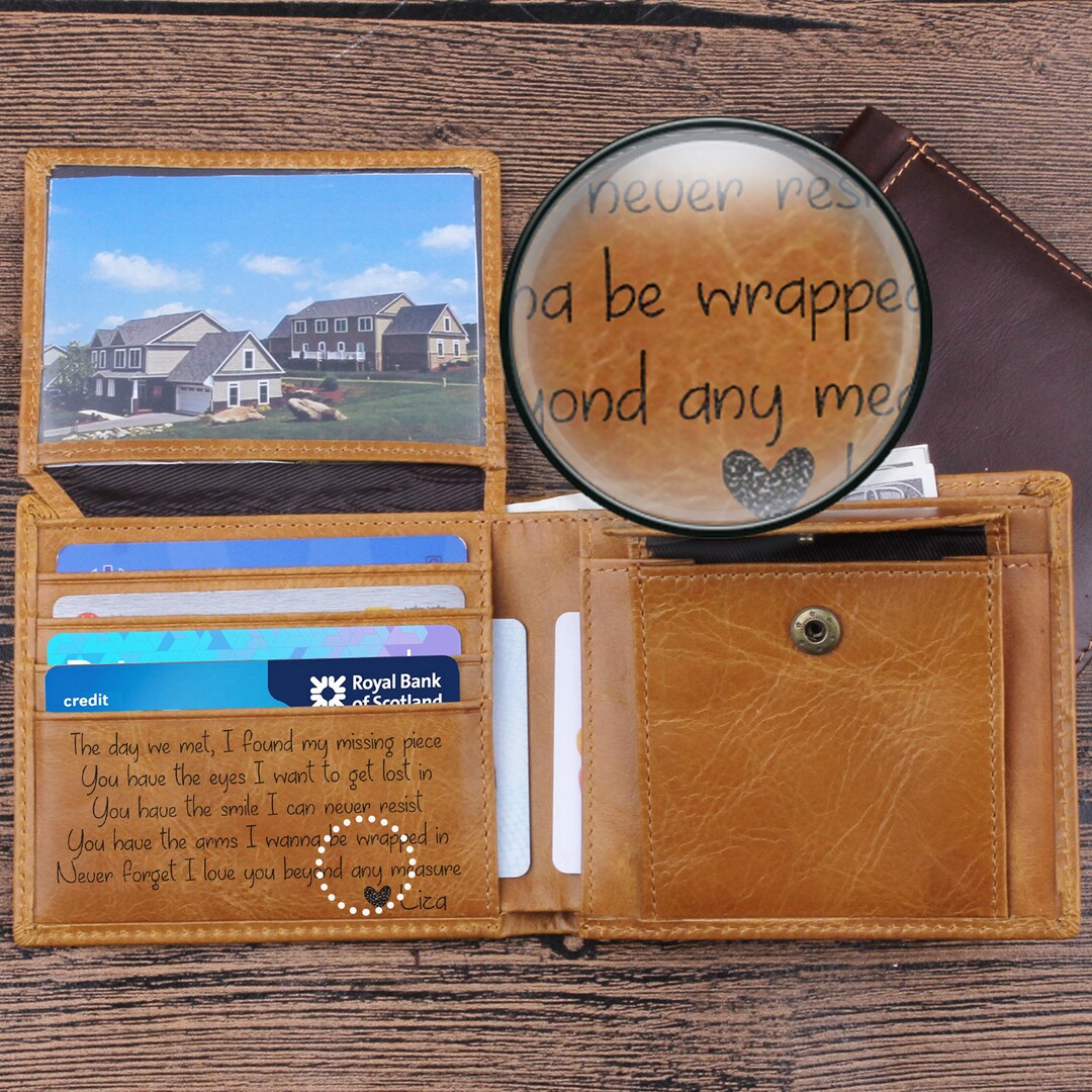 Personalized Men Wallet, Man Leather Wallet, Personalized Wallet for ...