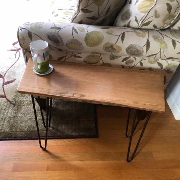 Live Edge Oak End Table - Etsy
