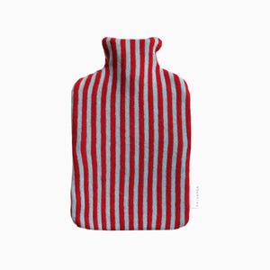Bold Stripe Hot Water Bottle With Lambswool Knitted Cover - Etsy