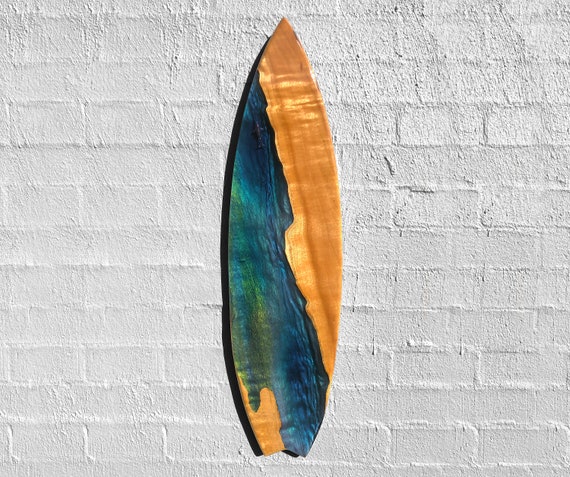 Timber Wood Epoxy Resin Surfboard Art Wall Decor Ocean Coastal - Etsy