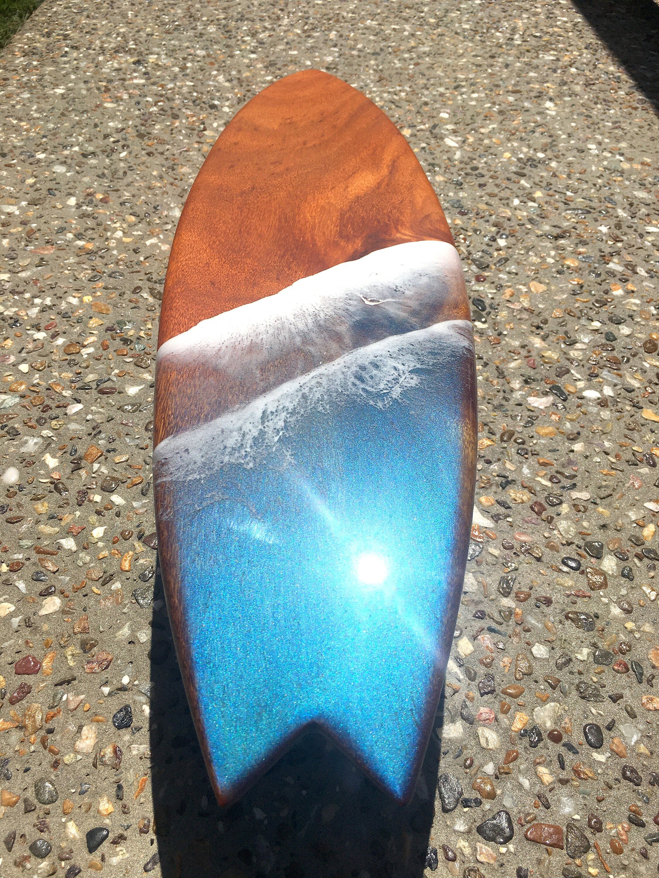 Timber Wood Epoxy Resin Surfboard Art Wall Decor Ocean Coastal | Etsy