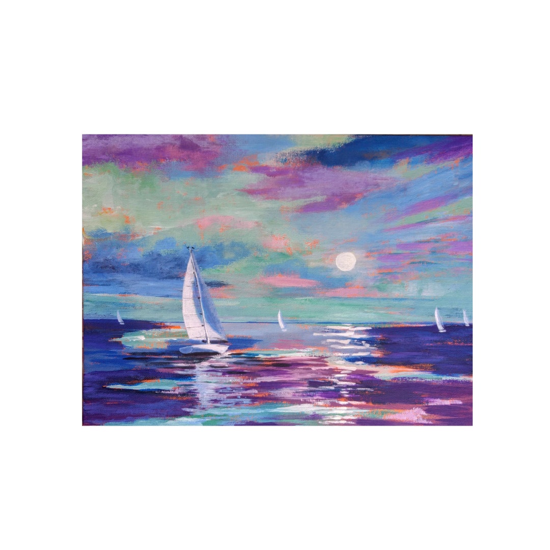 Ocean in Blues and Purple, Oceanscape, Purple Ocean, Ocean in Blue ...