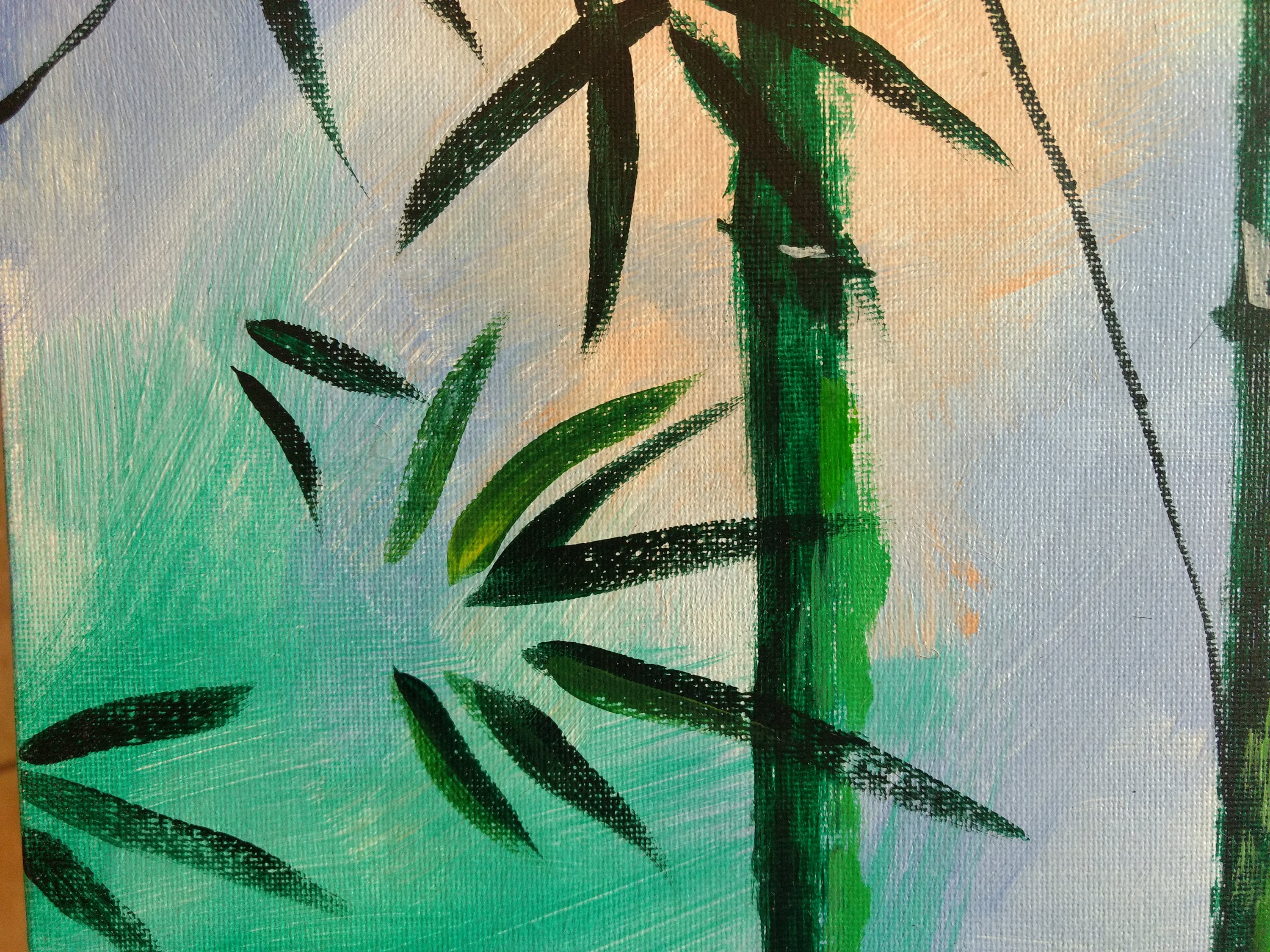 Lively Bamboo Forest, Bambo Painting, Colorful Bambo Art, Art for Kids ...