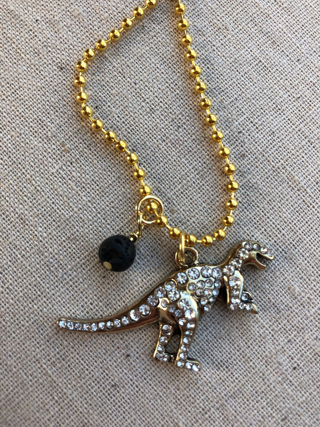 Necklace Dinosaur Necklace Gold Dinosaur Necklace Pendant Necklace ...