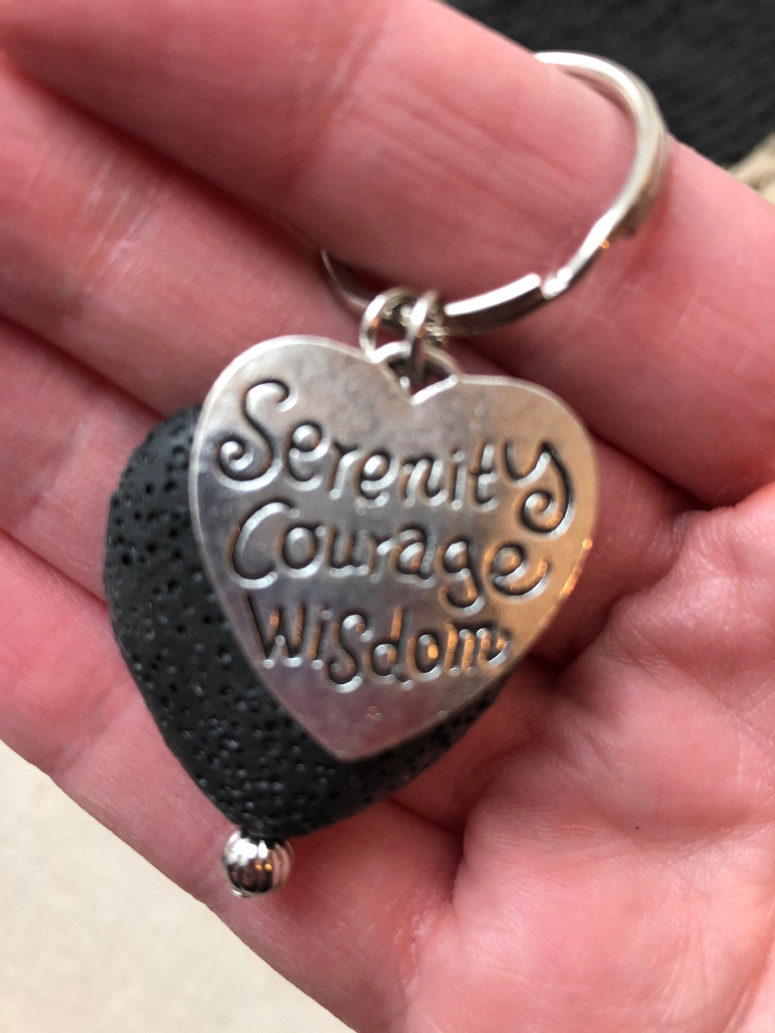 Keychain Serenity Courage Wisdom Keychain Diffuser - Etsy