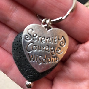 Keychain Serenity Courage Wisdom Keychain Diffuser - Etsy