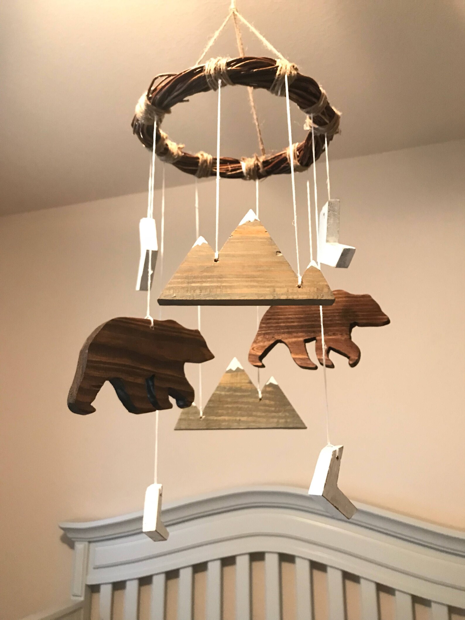 Woodland Lumberjack Mobile Bear Mountain Baby Mobile for | Etsy