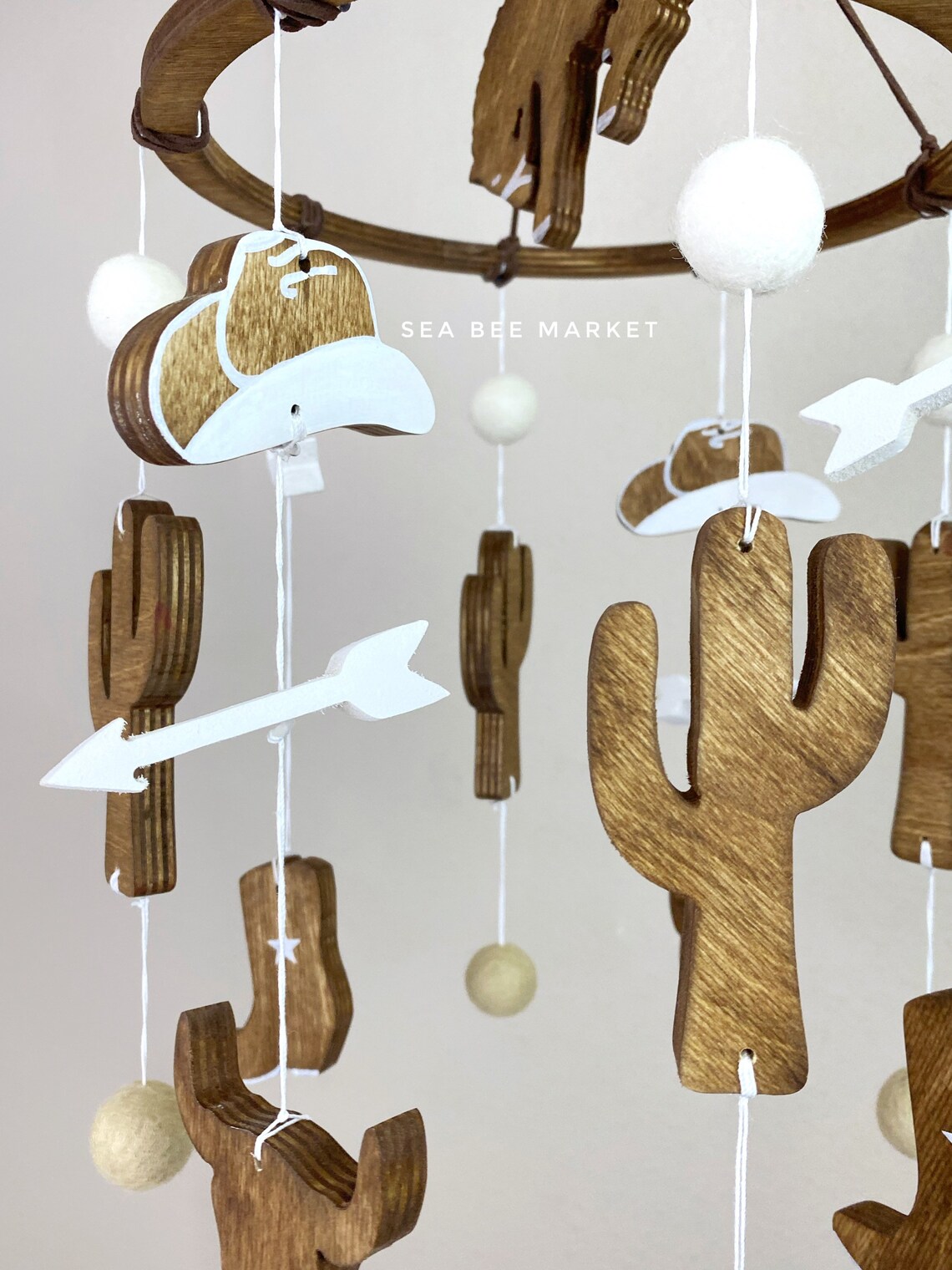 Neutral Cowboy Western Crib Mobile Classic/vintage Cowboy - Etsy