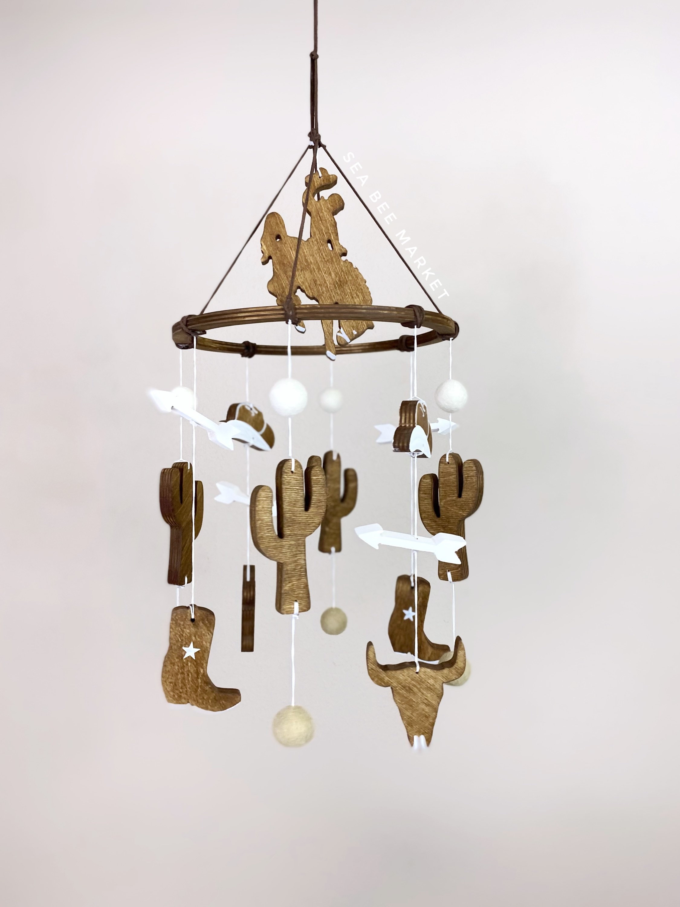 Neutral Cowboy Western Crib Mobile Classic/vintage Cowboy - Etsy