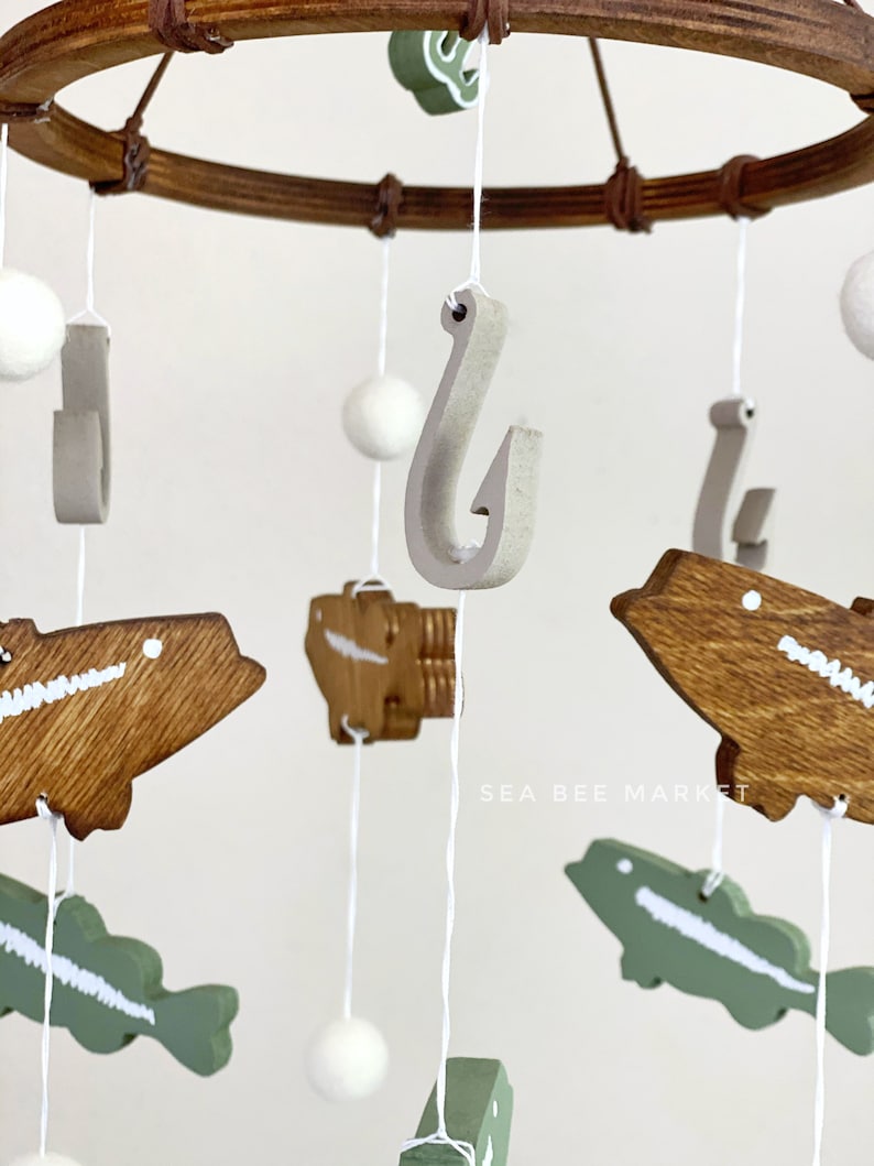 Bass Fishing Crib Mobile Freshwater Fishing Nursery - Etsy