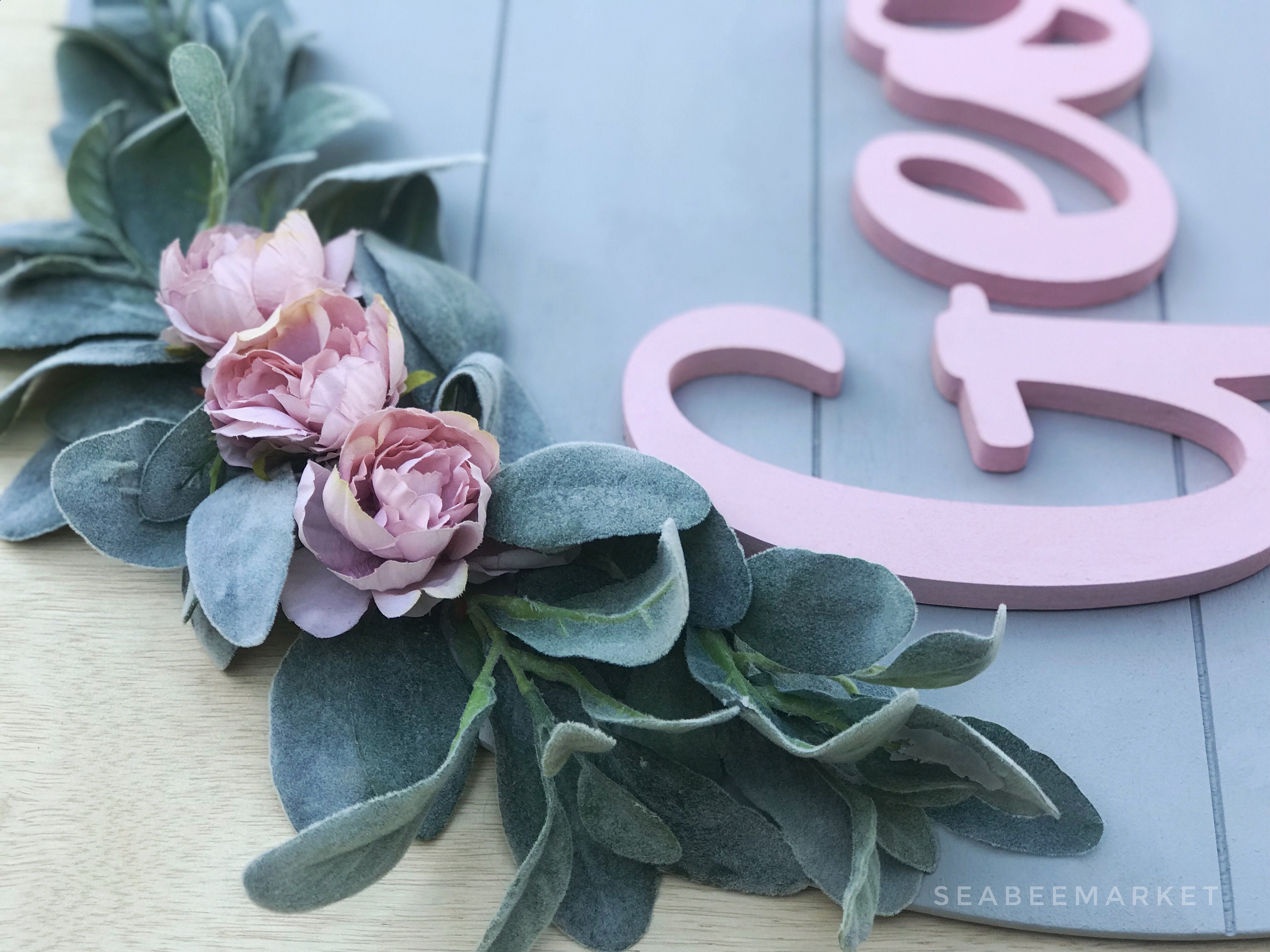 24 Circle Custom 3D Wood Cut Out Name Sign With Florals - Etsy