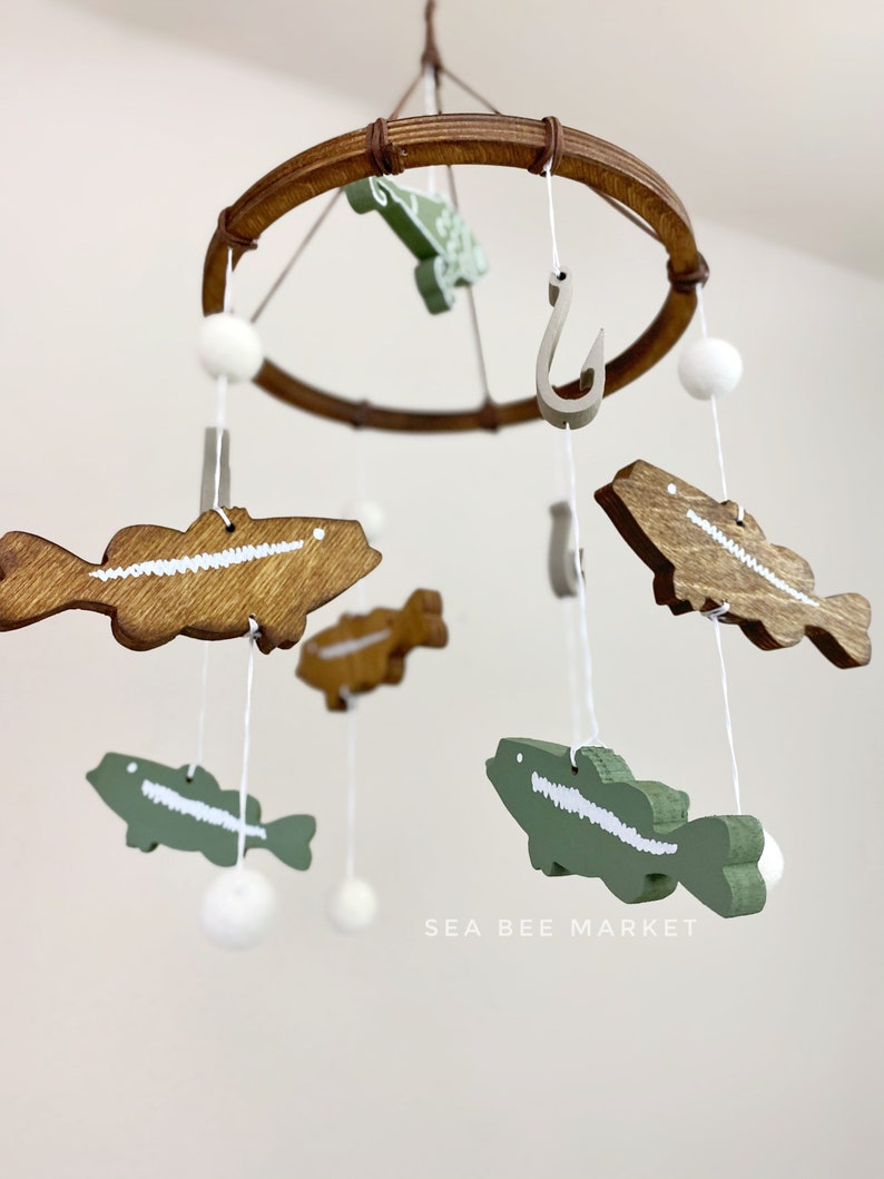 Bass Fishing Crib Mobile Freshwater Fishing Nursery - Etsy