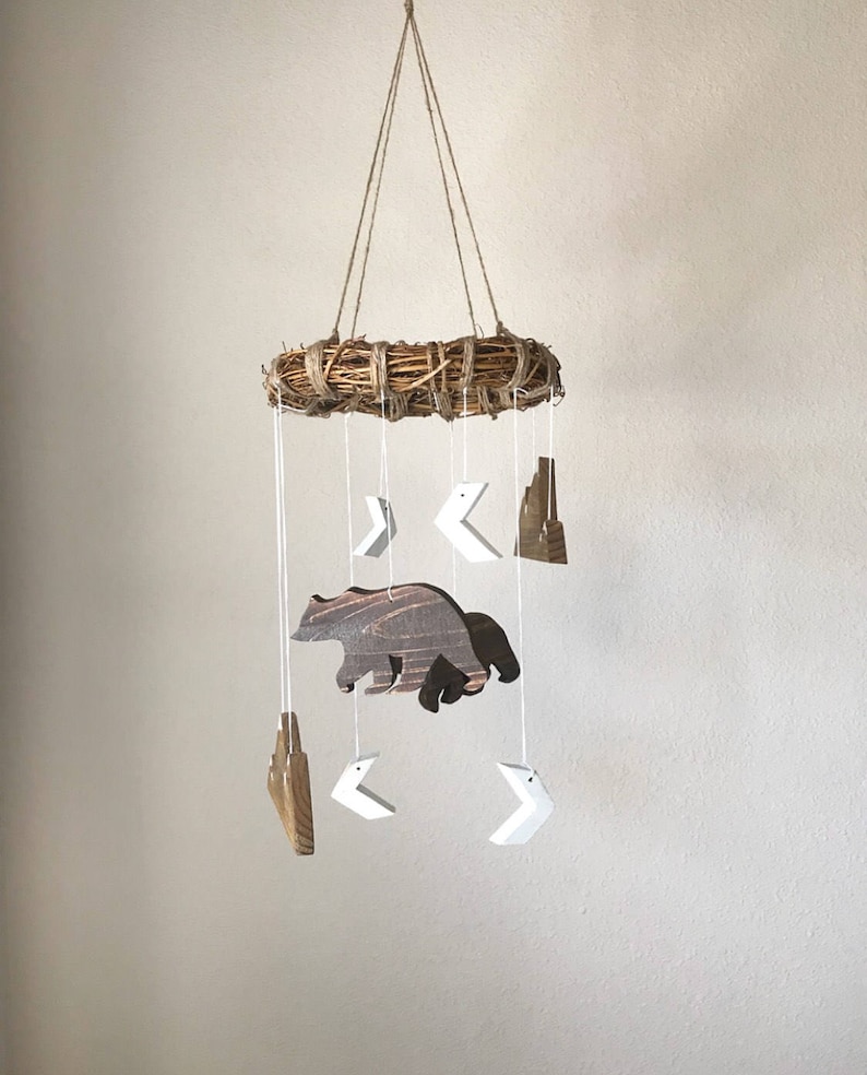 Woodland Lumberjack Mobile Bear Mountain Baby Mobile for | Etsy