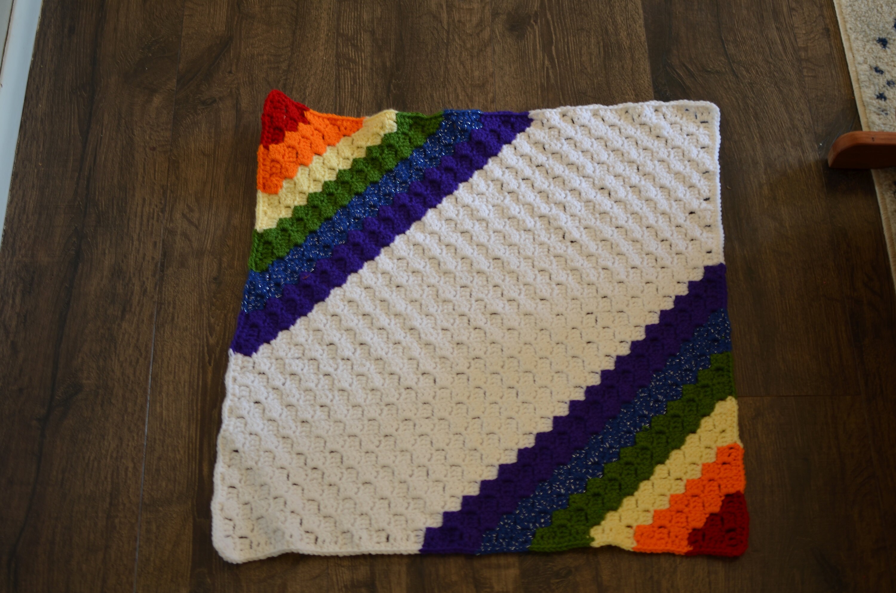 Rainbow C2C Crochet Baby Blanket PATTERN ONLY - Etsy
