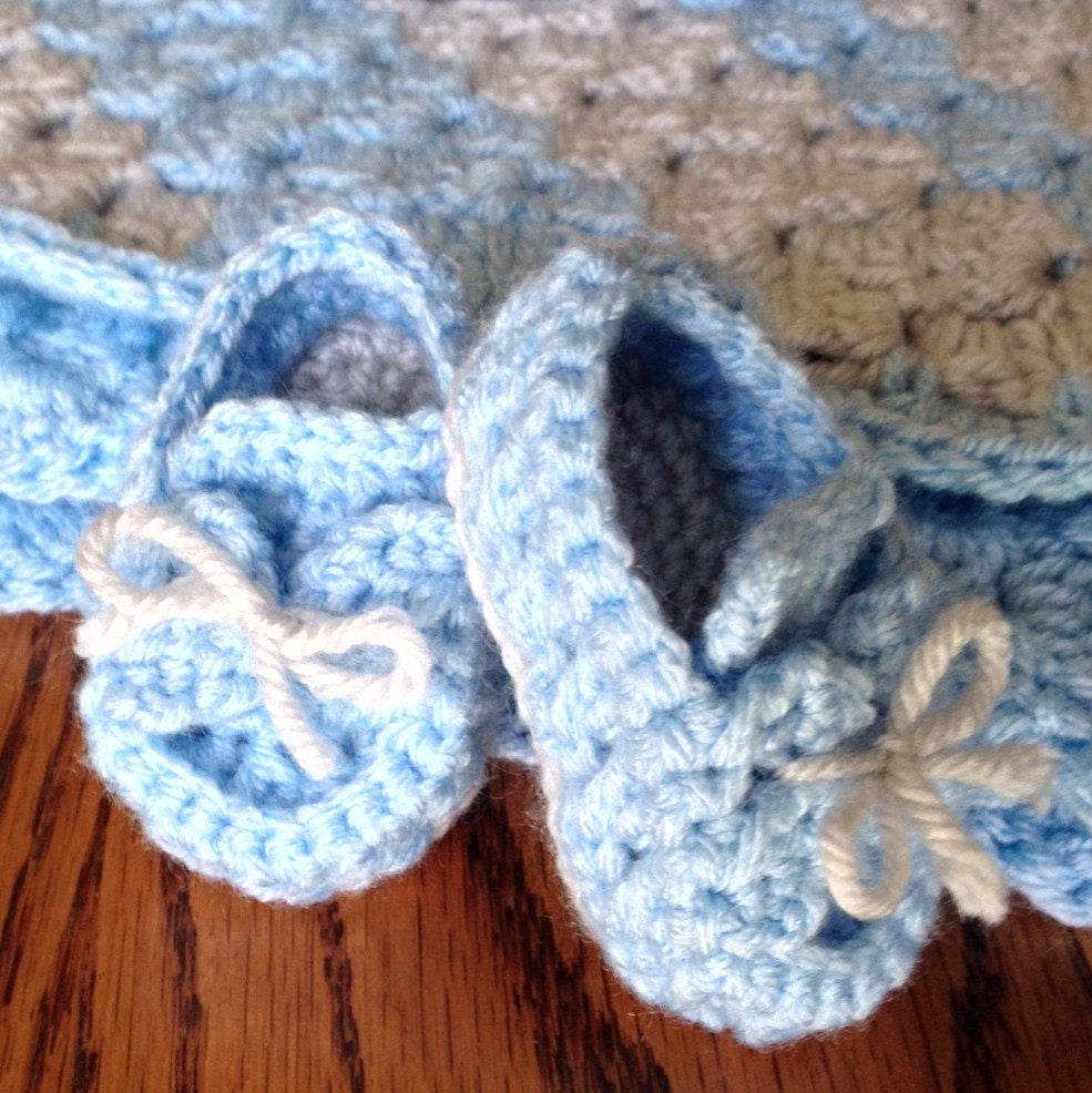 Baby Boy Blue Booties PATTERN ONLY - Etsy