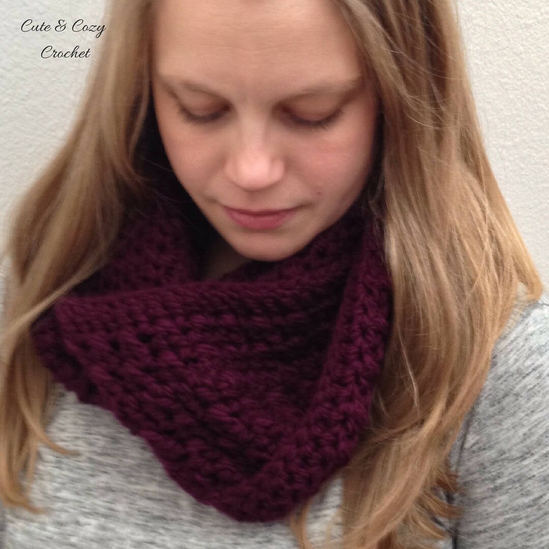 Plumberry Crochet Infinity Cowl Scarf Pattern (PATTERN ONLY) - Etsy