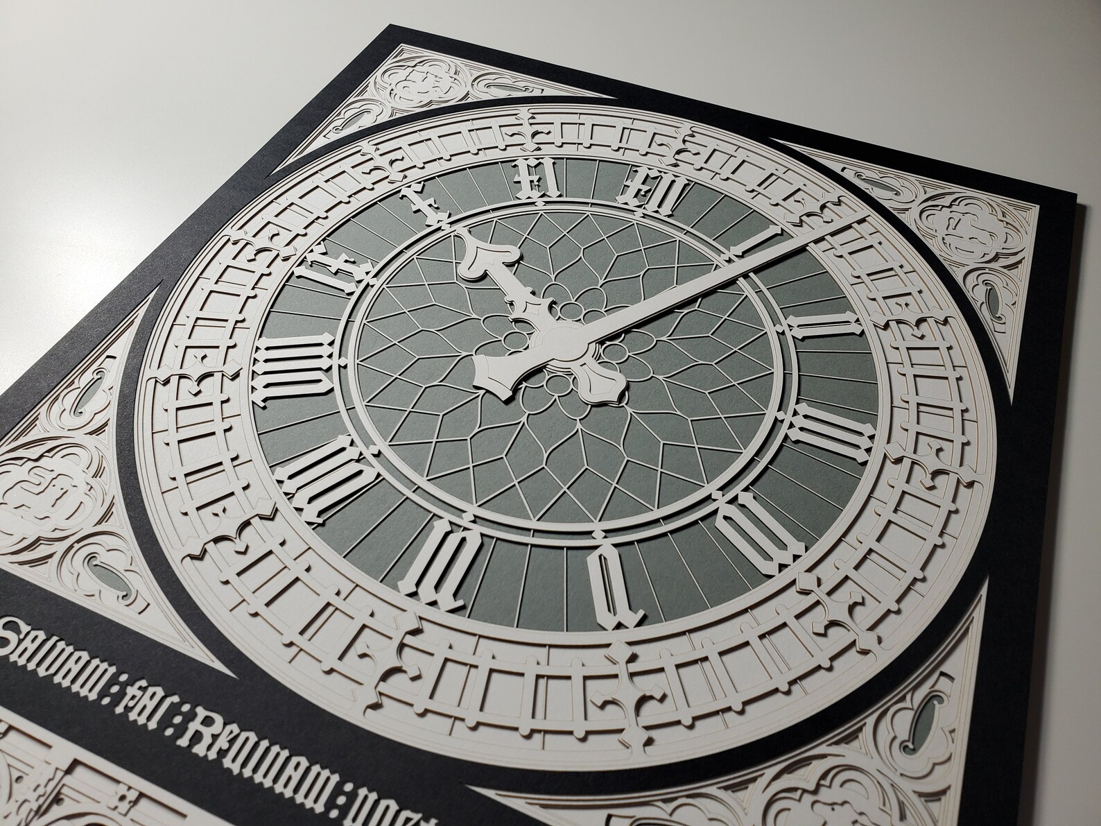 Big Ben Clock Face 8-layer Papercut Sculpture Panel 11"x14" Unframed - Etsy