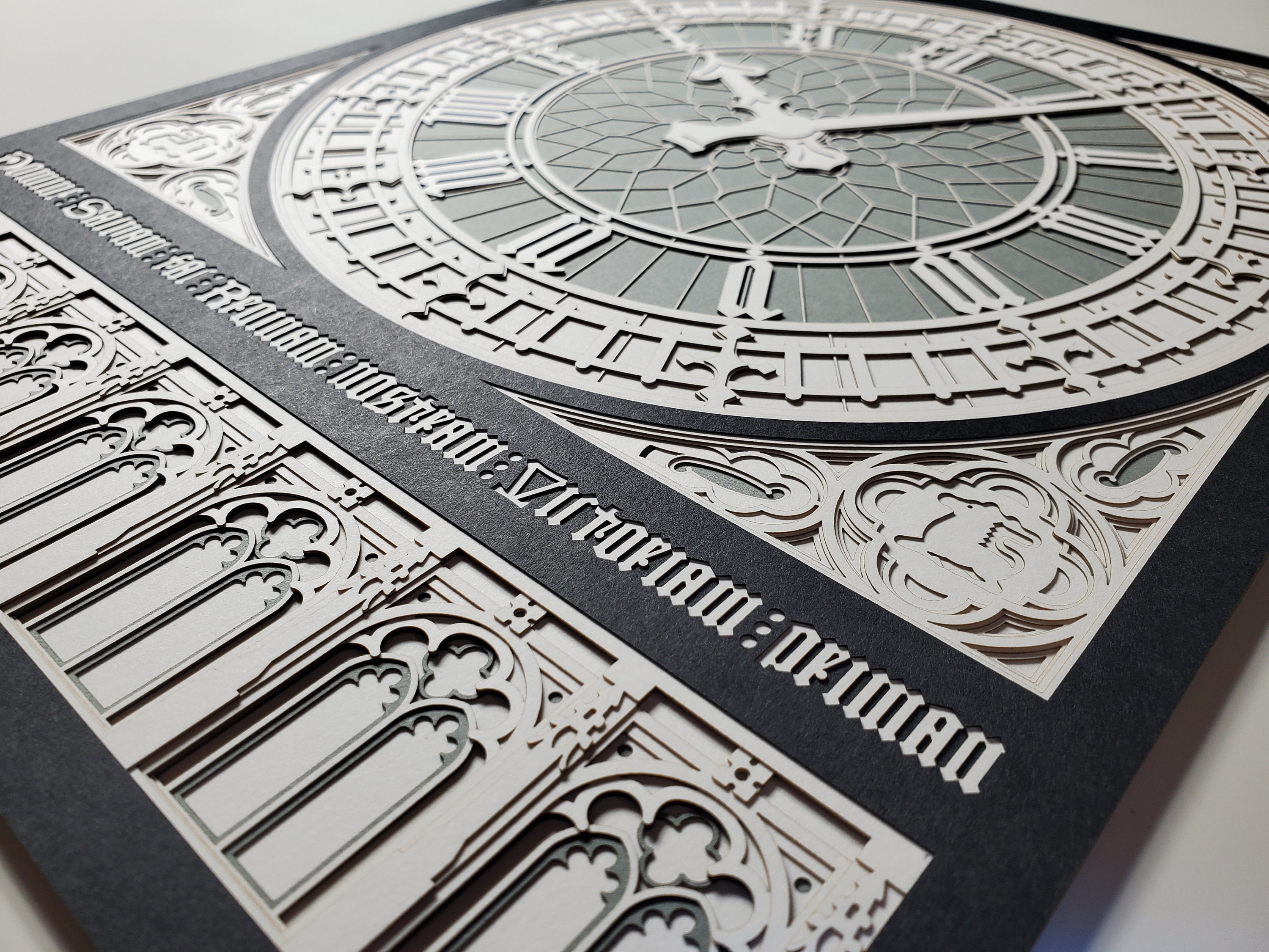 Big Ben Clock Face 8-layer Papercut Sculpture Panel 11"x14" Unframed - Etsy