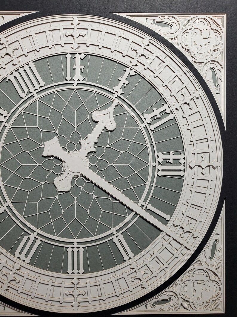 Big Ben Clock Face 8-layer Papercut Sculpture Panel 11"x14" Unframed - Etsy