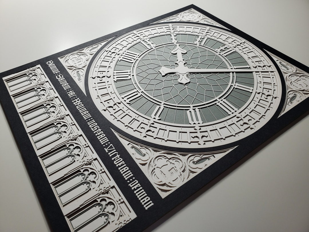 Big Ben Clock Face 8-layer Papercut Sculpture Panel 11"x14" Unframed - Etsy