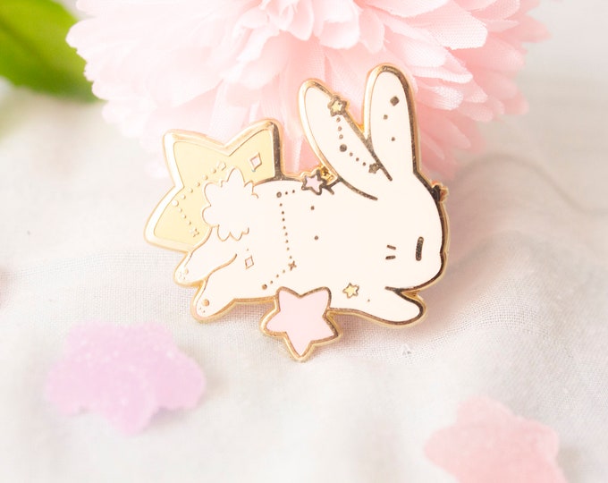 Cosmic Rabbits Star Jumper enamel Pin - Etsy