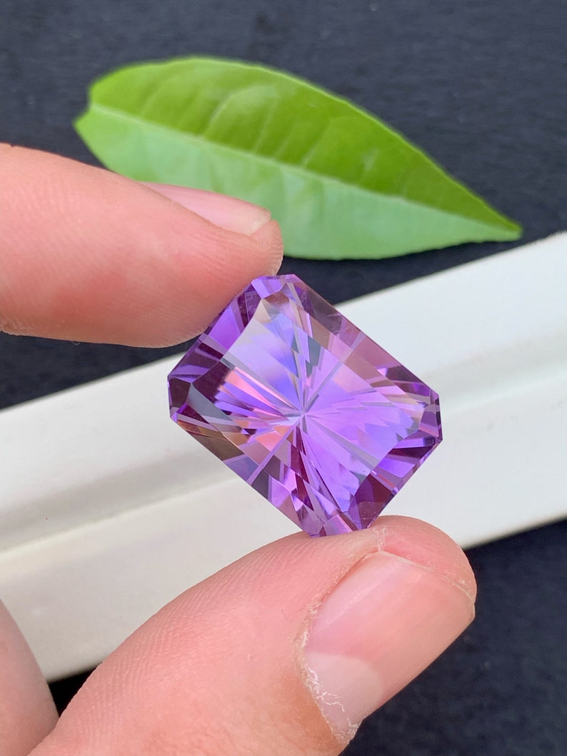 Deep Purple Amethyst Custom Cut Gemstone, Excellent Luster Flawless ...
