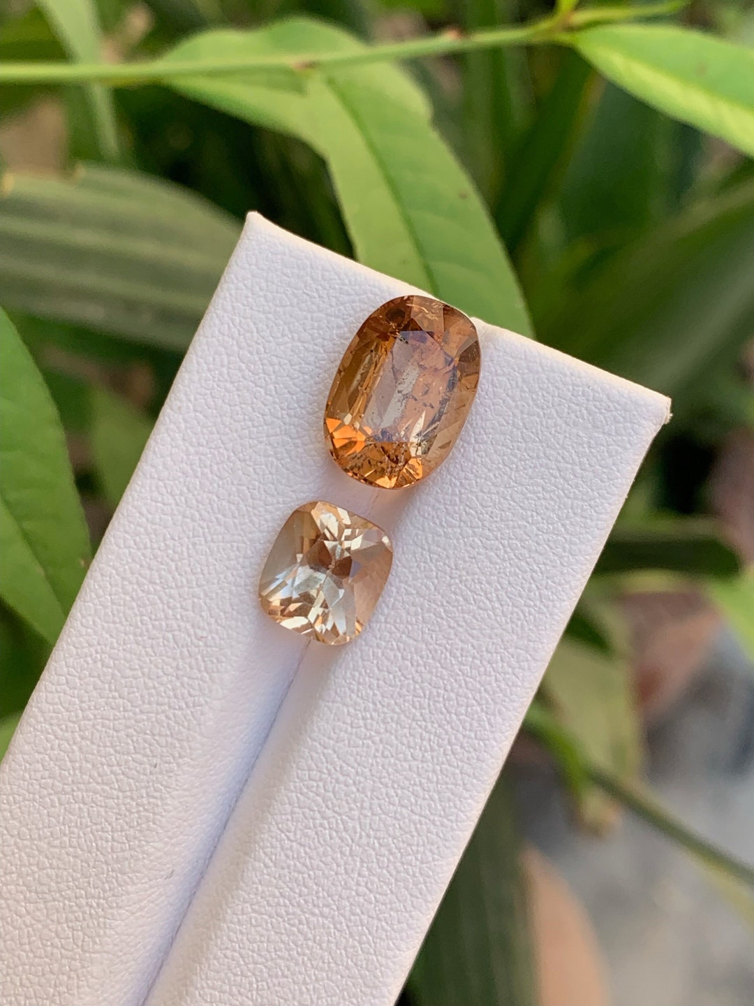 Natural Orange Topaz Gemstone Pair: Faceted Cut Stones, 12.60 CT - Etsy