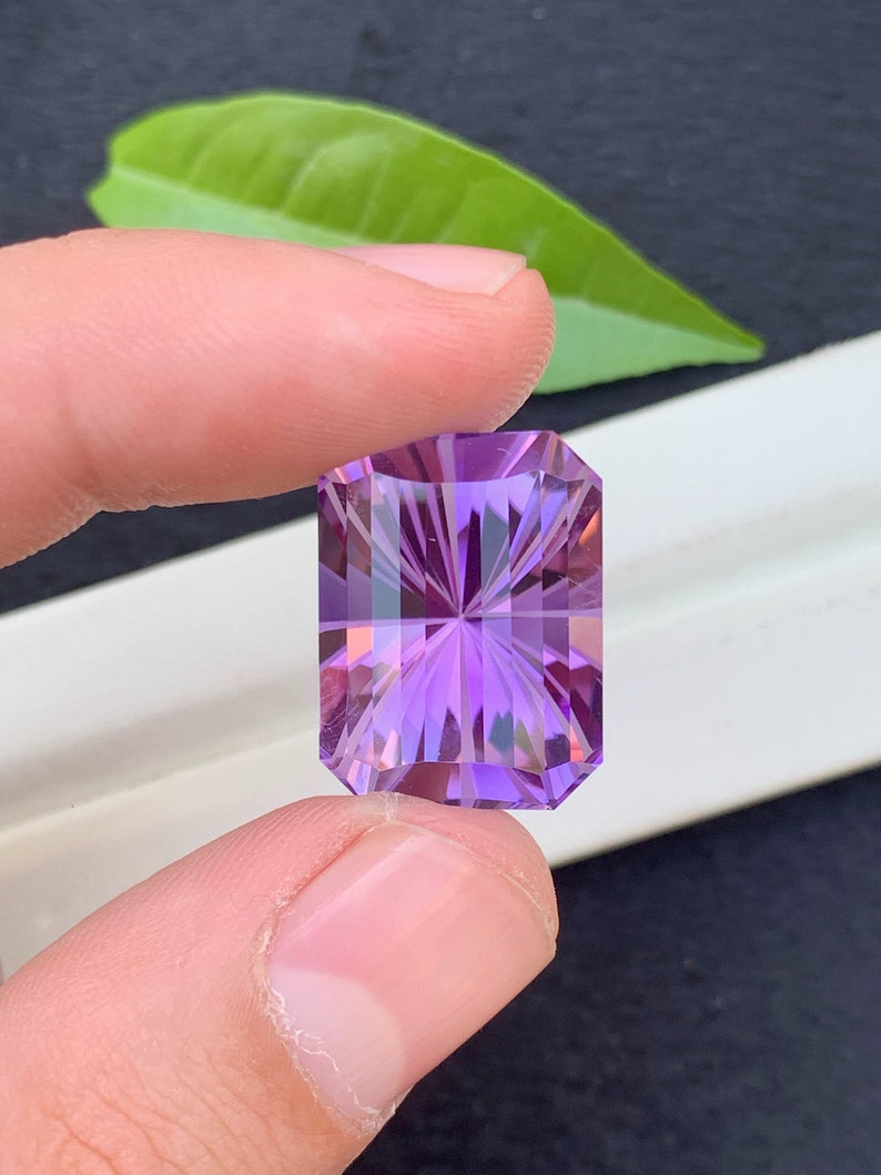 Deep Purple Amethyst Custom Cut Gemstone, Excellent Luster Flawless ...