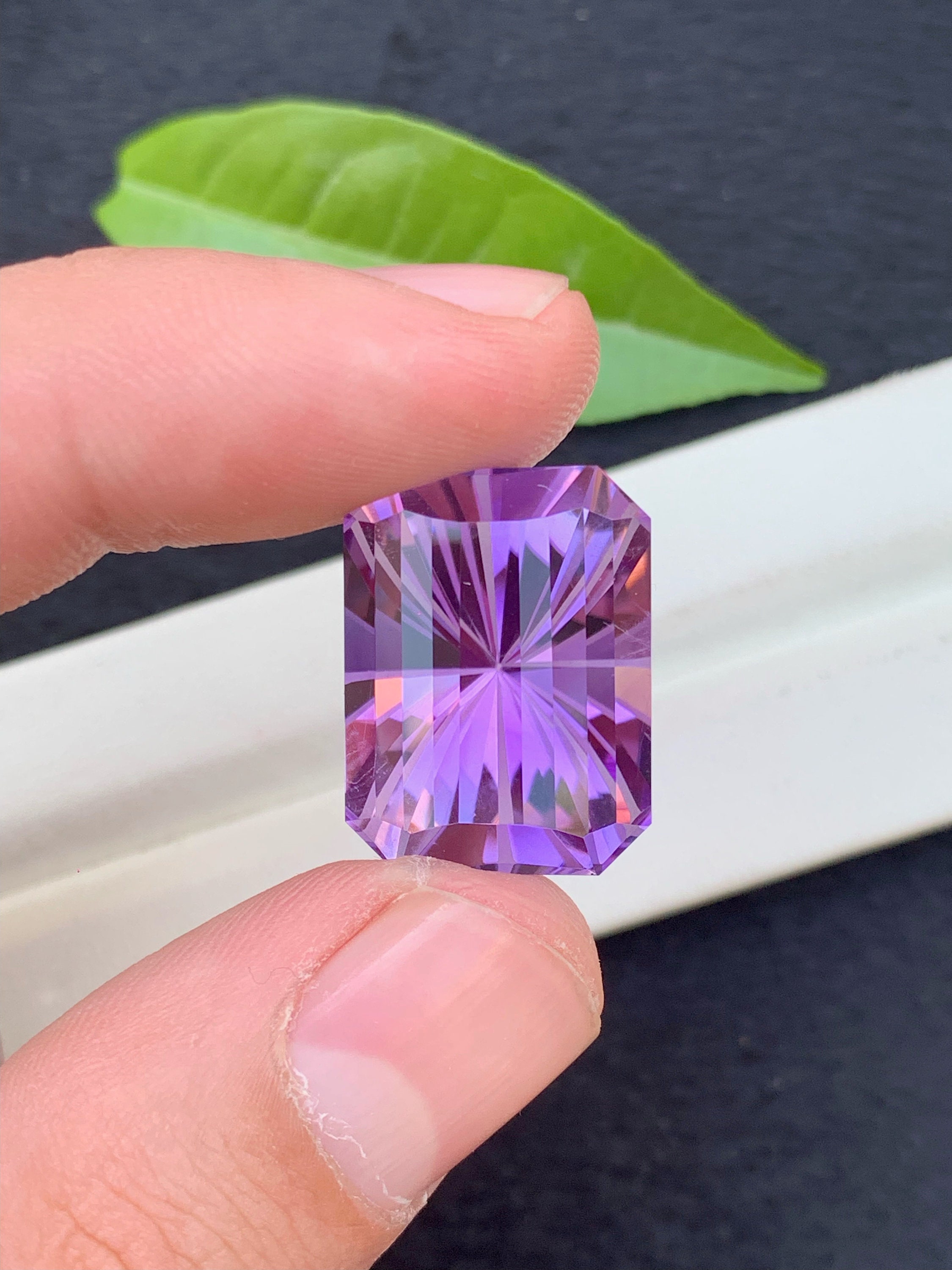 Deep Purple Amethyst Custom Cut Gemstone, Excellent Luster Flawless ...